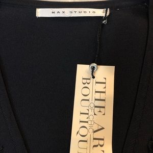 Max Studio | Sweaters | Max Studio Sequined Crochet Black Cardigan ...